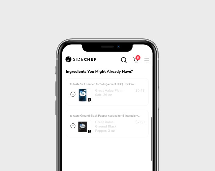 How to Shop Recipes on SideChef with Walmart - SideChef