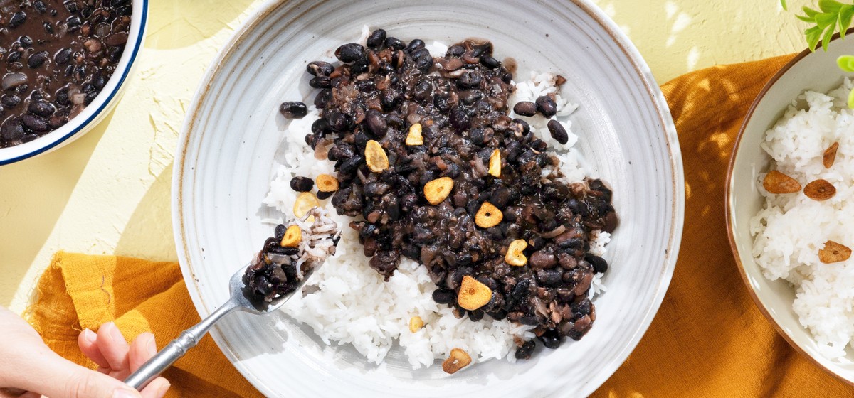 Brazilian Black Beans and Garlic Rice Recipe | SideChef