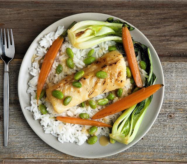 Miso Glazed Cod with Jasmine Rice, and Bok Choy Recipe | SideChef