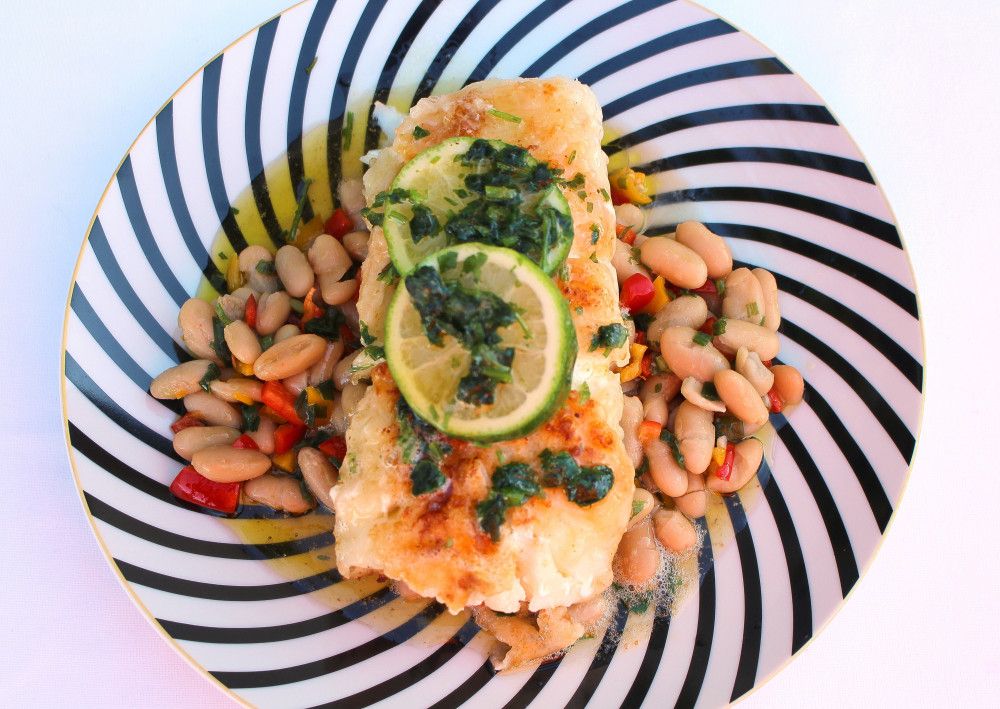 Sautéed Cod Fillet with Cannellini Bean Salad Recipe | SideChef