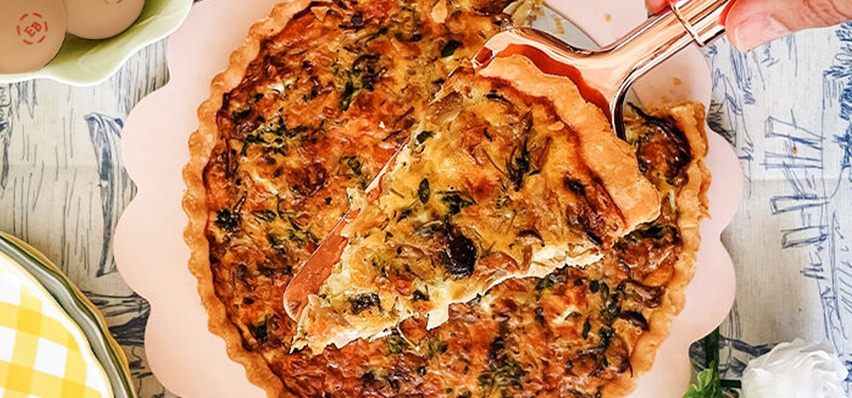 Mushroom and Gruyere Quiche Recipe | SideChef