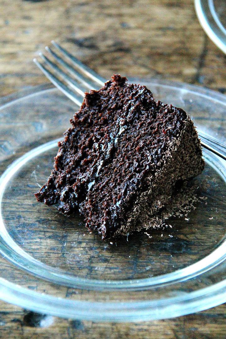 Double Chocolate Cake with Black Velvet Icing Recipe | SideChef