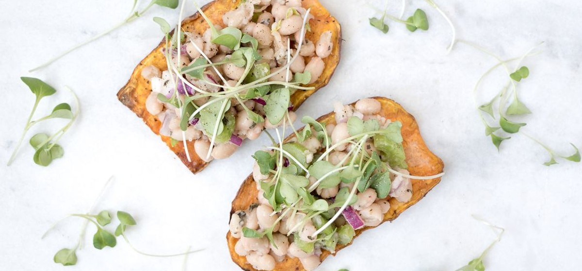 Navy Bean Salad Toasties Recipe | SideChef