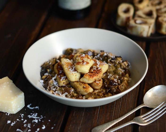 Gnocchi With Bone Marrow And Portobello Mushroom Recipe | SideChef