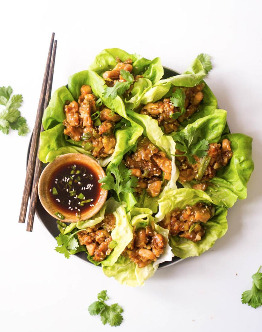 Paleo Chicken & Scallion Lettuce Wraps Recipe | SideChef