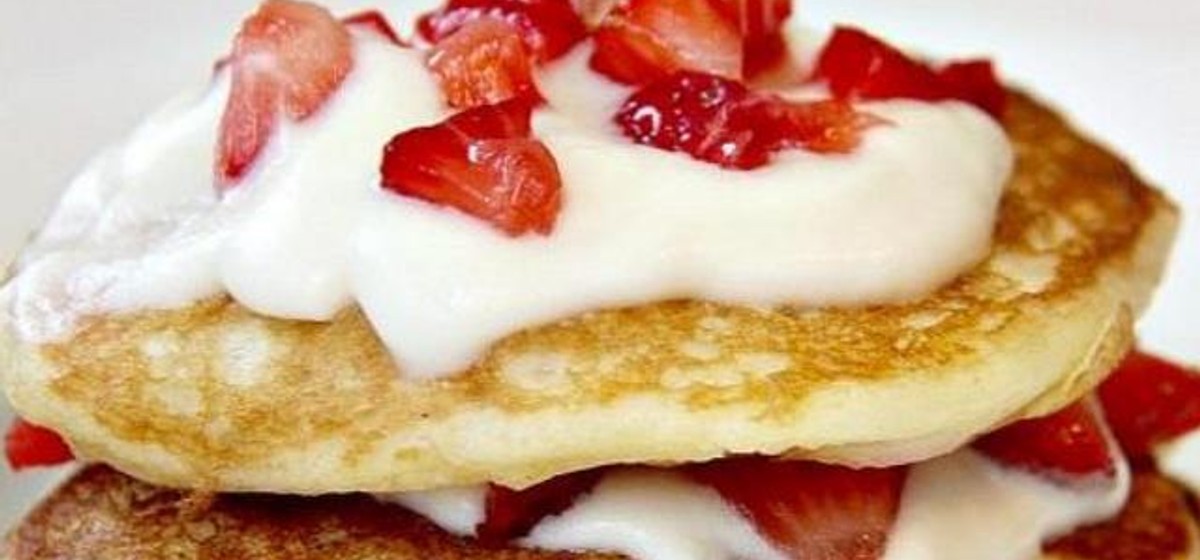 Three Layer Strawberry Pancakes Recipe | SideChef