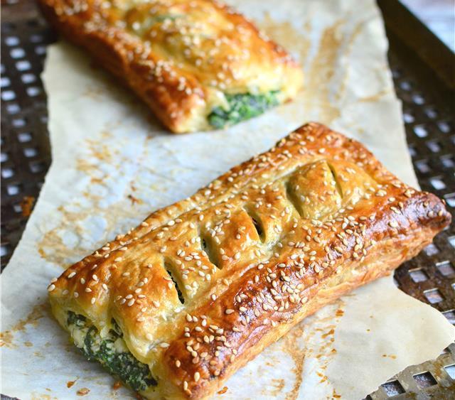 Spinach Puff Pastry Rolls with Feta & Ricotta Recipe | SideChef