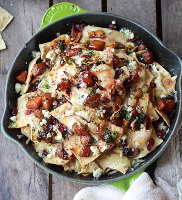 Cranberry, Butternut Squash & Brie Skillet Nachos Recipe | SideChef