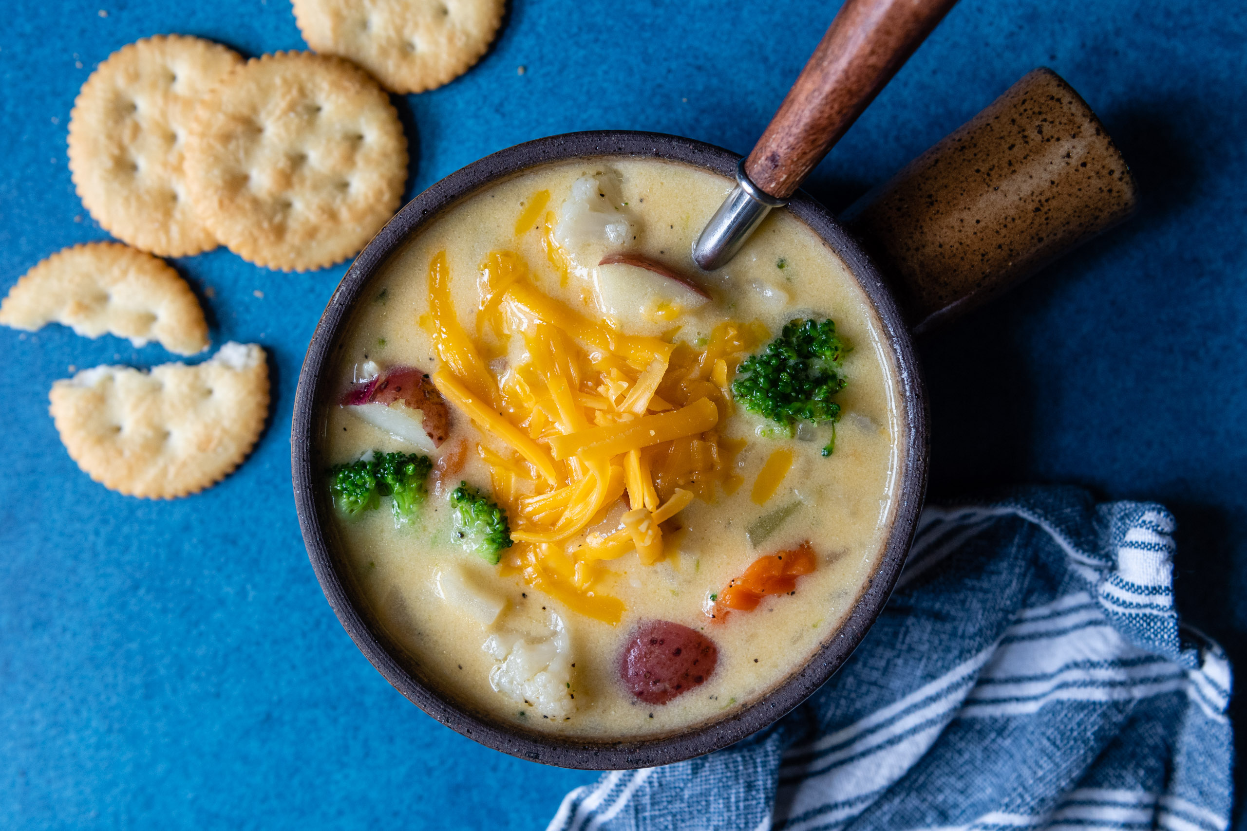 Quick & Cheesy Veggie Chowder Recipe | SideChef