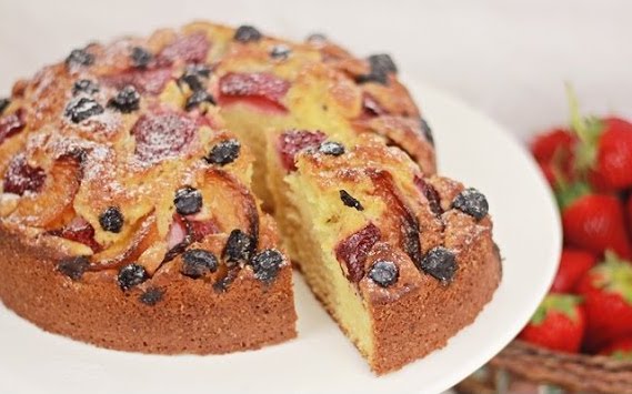 Fruit Pastry Cake Recipe | SideChef