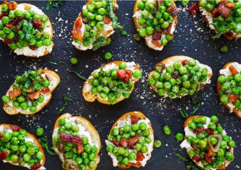 Pea and Pancetta Crostini Recipe | SideChef
