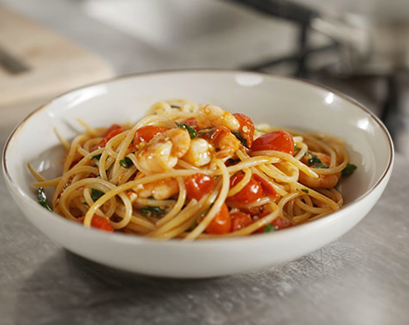 Calabrian chilli and prawn pasta | M&S