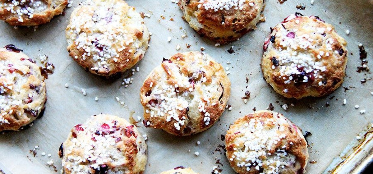 Cranberry Snow Scones Recipe | SideChef