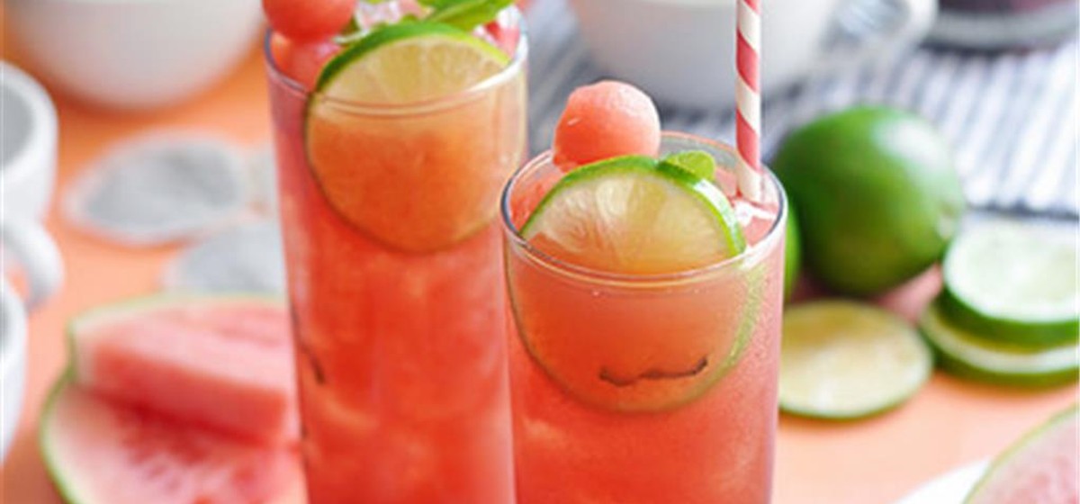 Watermelon Basil Lime Iced Tea Recipe | SideChef
