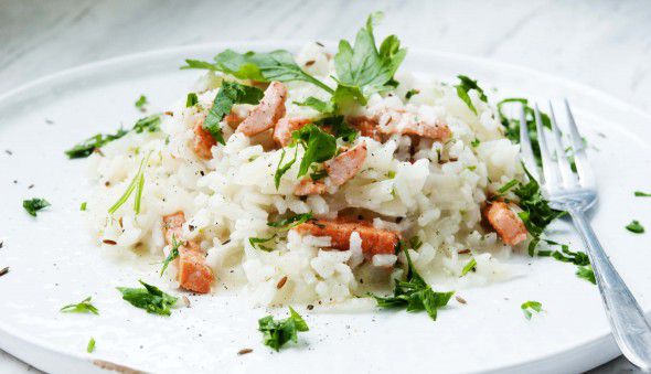 Fennel and Wild Salmon Risotto Recipe | SideChef