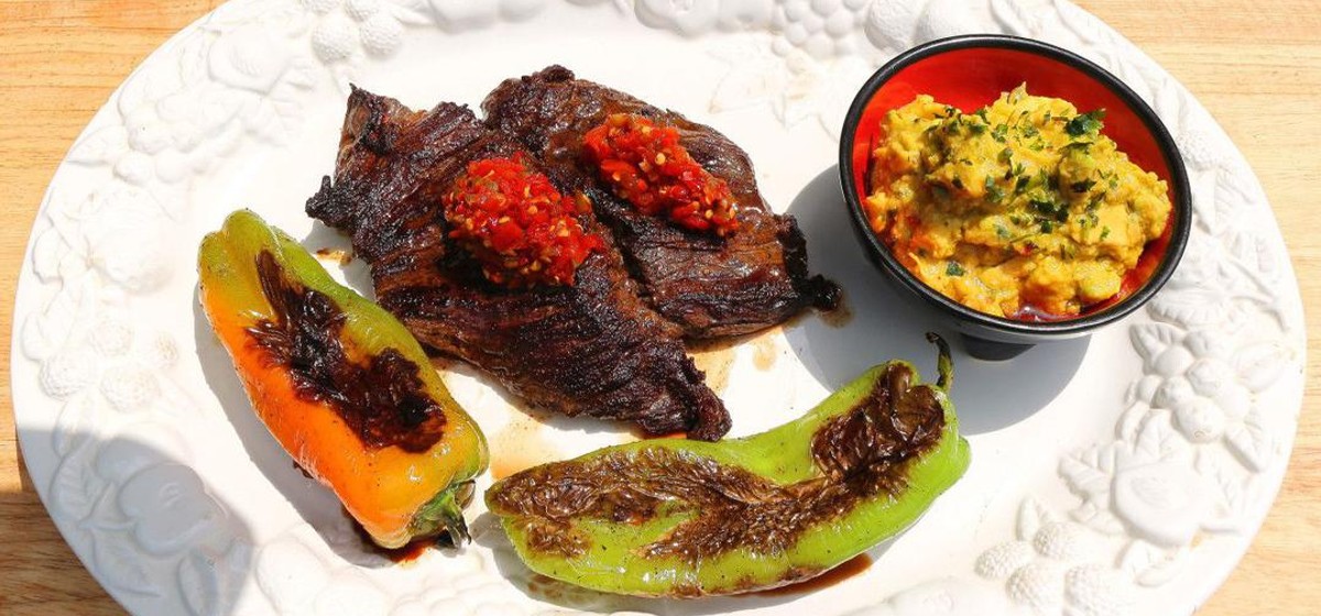 Peruvian Steak with Avocado Salsa and Peppers Recipe | SideChef