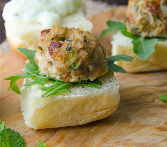 Mediterranean Turkey Meatballs With Tzatziki Recipe Sidechef