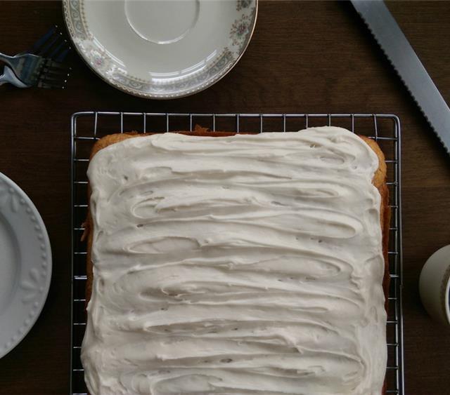 Sweet Potato Spice Sheet Cake with Maple Syrup Frosting Recipe | SideChef