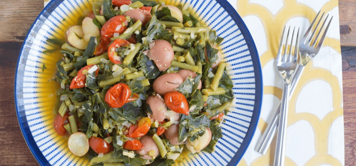 New Potato and Green Bean Tomato Ragout Recipe | SideChef