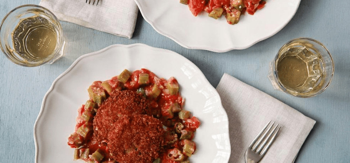 Chicken Croquettes with Tomato and Okra Gravy Recipe | SideChef