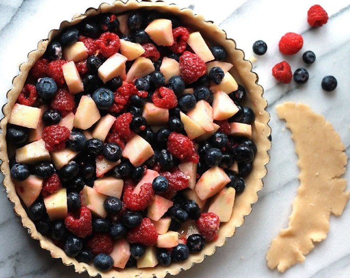 Blueberry, Raspberry, and Apple Tart Recipe | SideChef