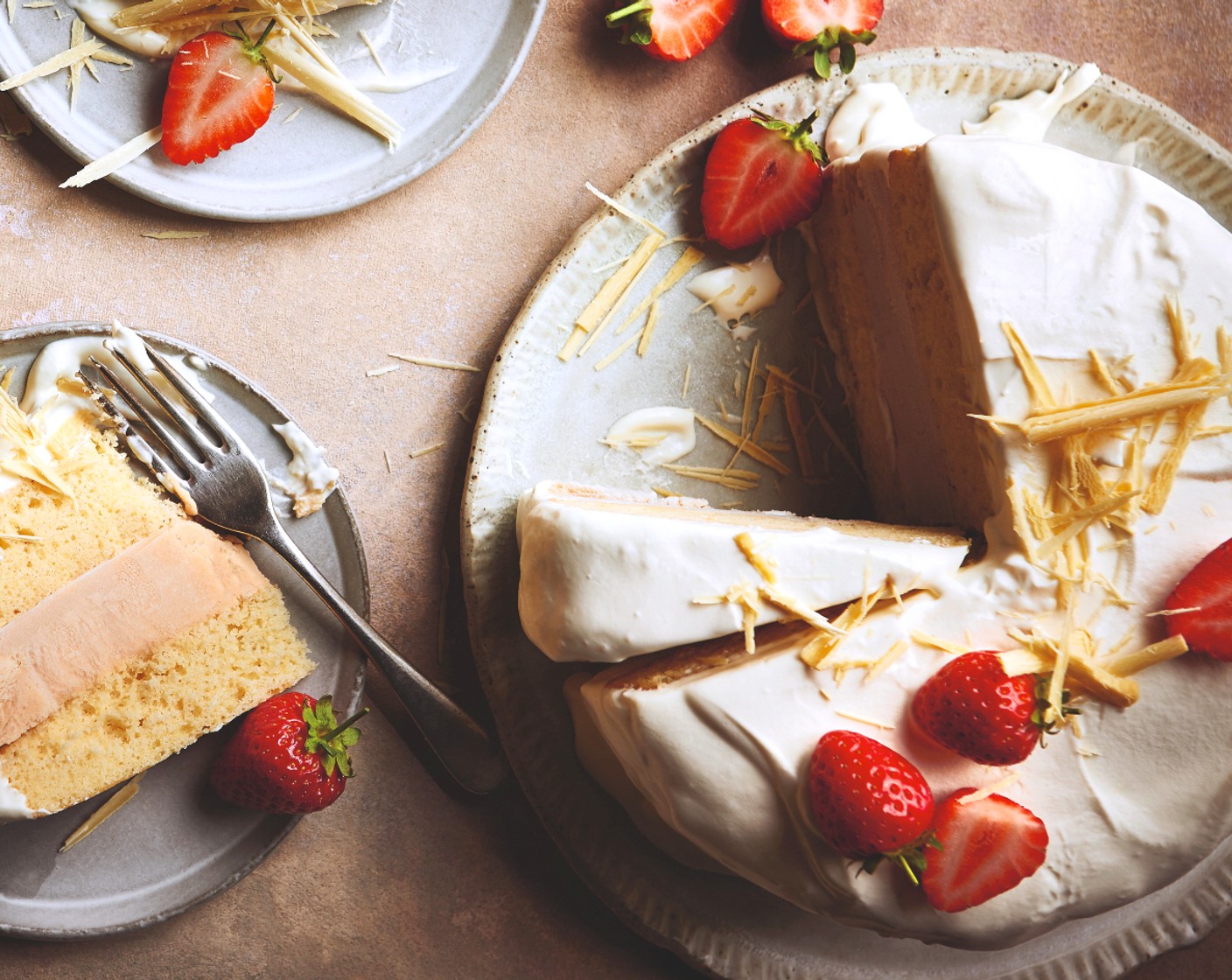 Strawberry clotted cream ice-cream cake | M&S