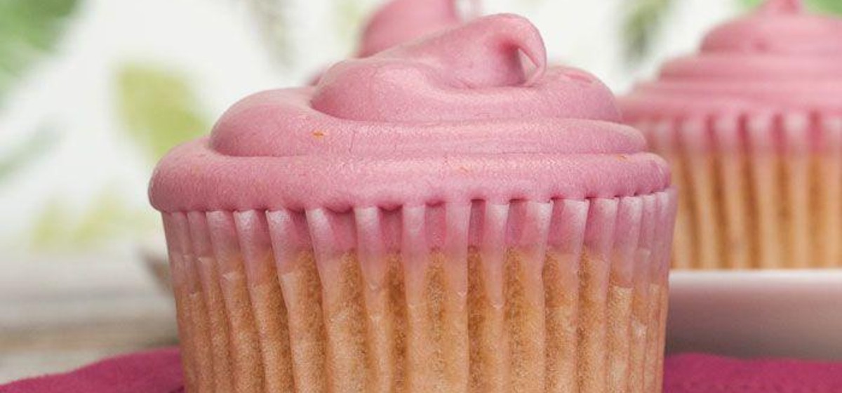 Pink Vanilla Cupcakes Recipe | SideChef