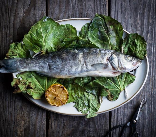 Fig Leaf Wrapped Grilled Fish Recipe | SideChef