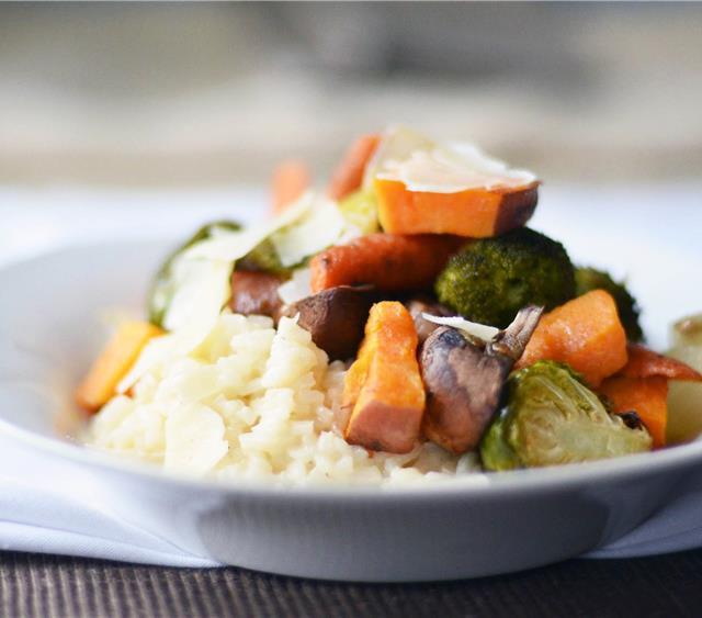 Baked Risotto with Roasted Vegetables Recipe | SideChef