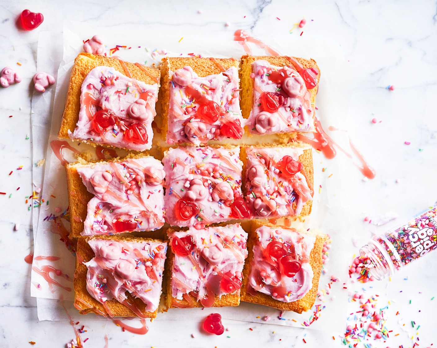 The ultimate Percy Pig traybake | M&S