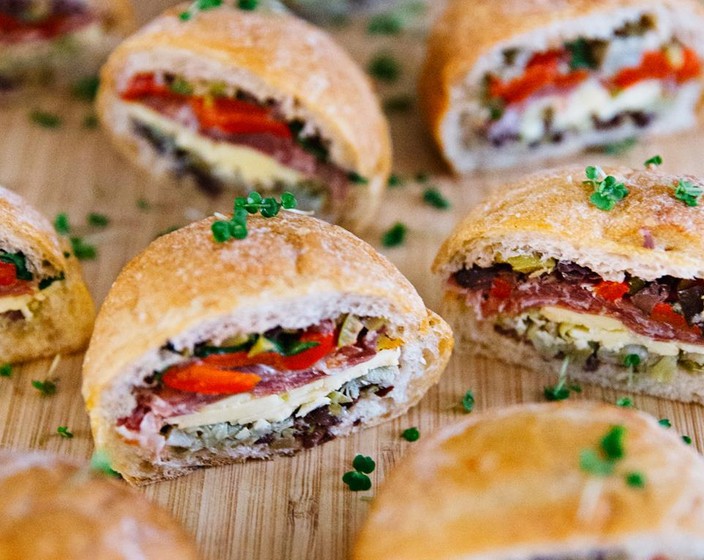 Mini Coppa and Mozzarella Muffalettas Recipe | SideChef