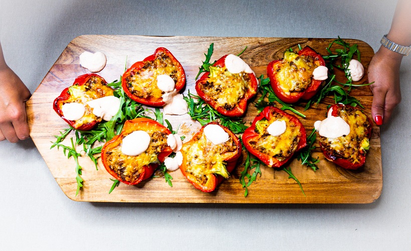 Roasted Spiced Stuffed Peppers Recipe | SideChef
