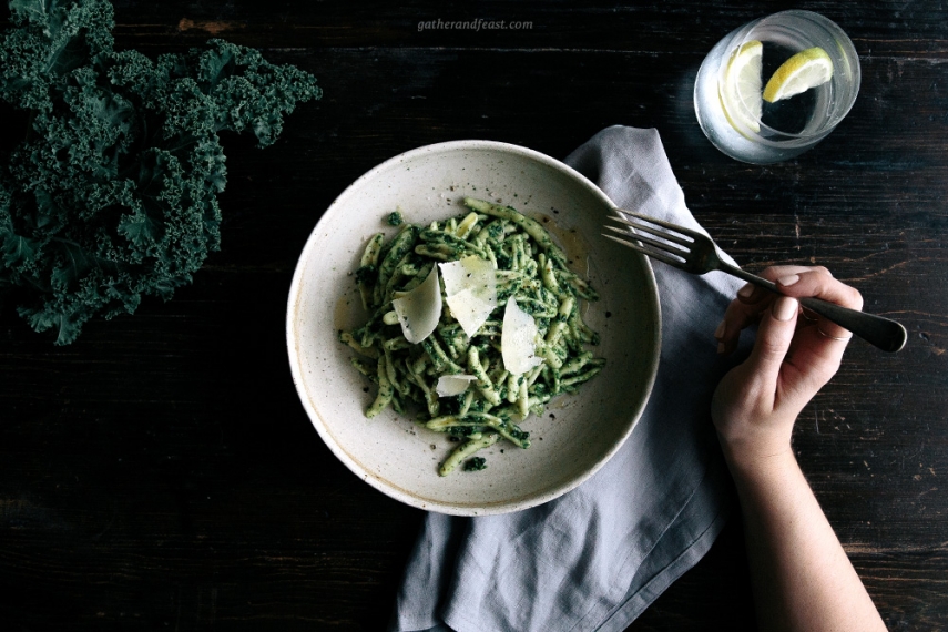 Kale & Basil Pesto with Pasta Recipe | SideChef