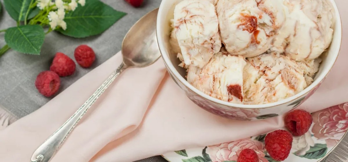 Balsamic Raspberry Ripple Ice Cream Recipe | SideChef