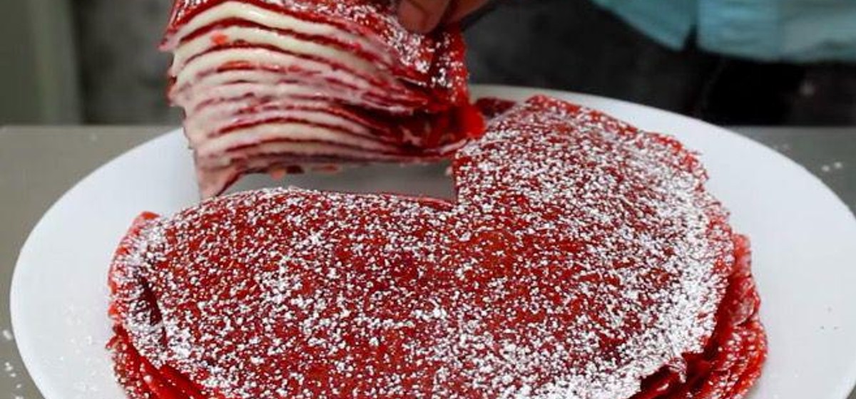 Red Velvet Crepe Cake Recipe | SideChef