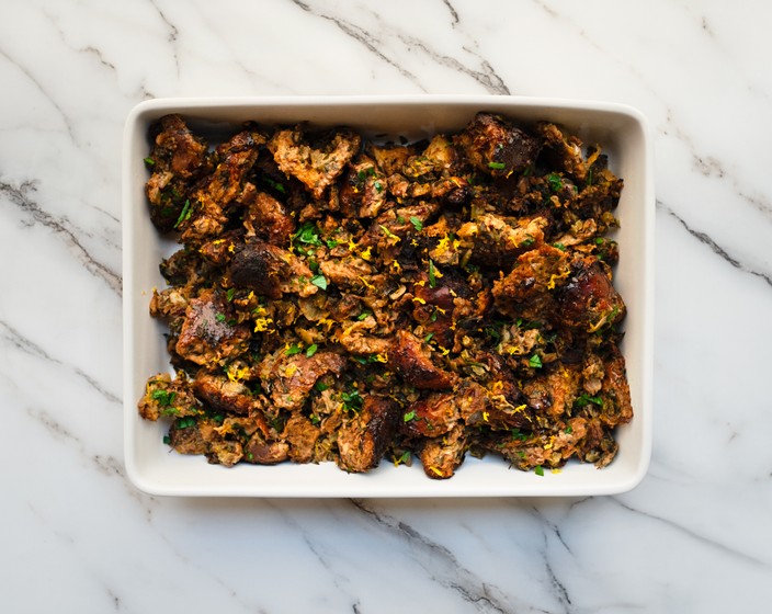 Orange, Bacon & Maple Glazed Stuffing Recipe | SideChef