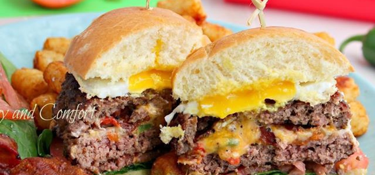 Grand Slam Stuffed Burger Recipe | SideChef