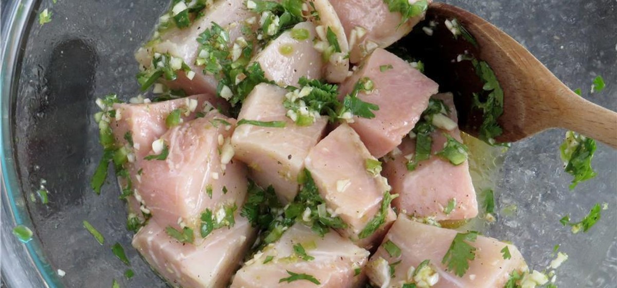 Lime-Cilantro Swordfish Kebabs Recipe | SideChef