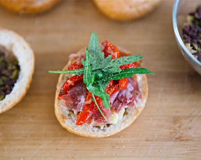 Mini Coppa and Mozzarella Muffalettas Recipe | SideChef