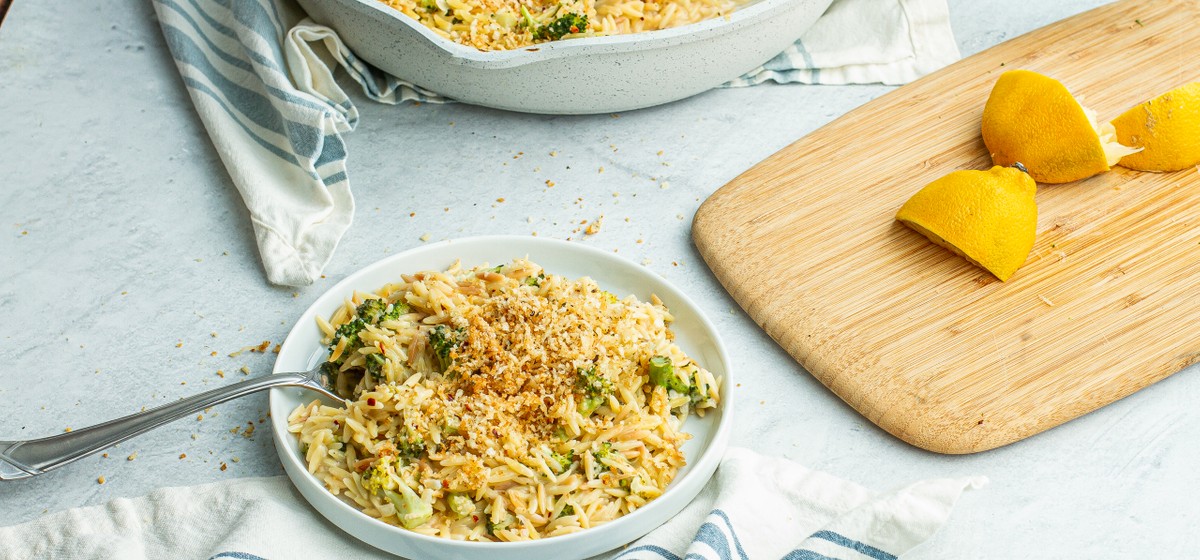 Creamy Broccoli & Cheese Orzo Recipe | SideChef