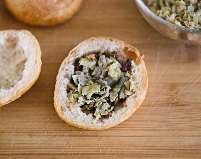 Mini Coppa and Mozzarella Muffalettas Recipe | SideChef