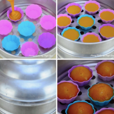 Steamed Caramel Cupcakes 蒸焦糖杯子糕 Recipe | SideChef