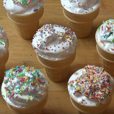 Marshmallow Ice Cream Cones Recipe | SideChef