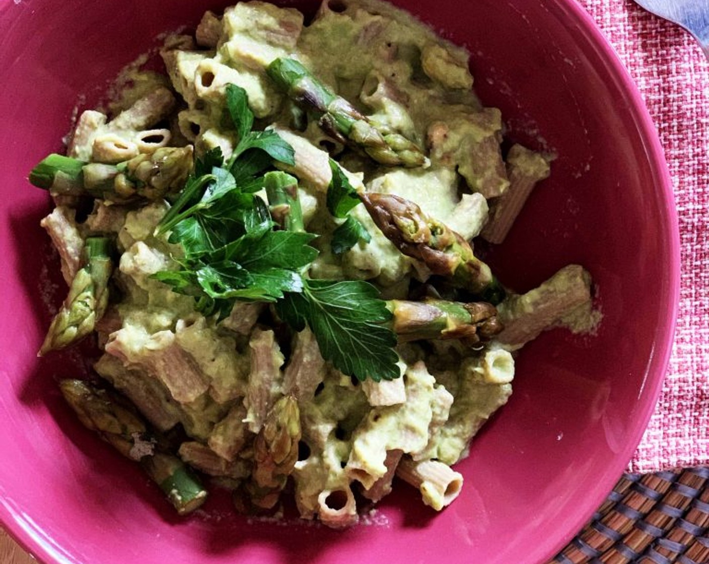 Light Pasta with Asparagus and Pistachio Pesto Recipe | SideChef