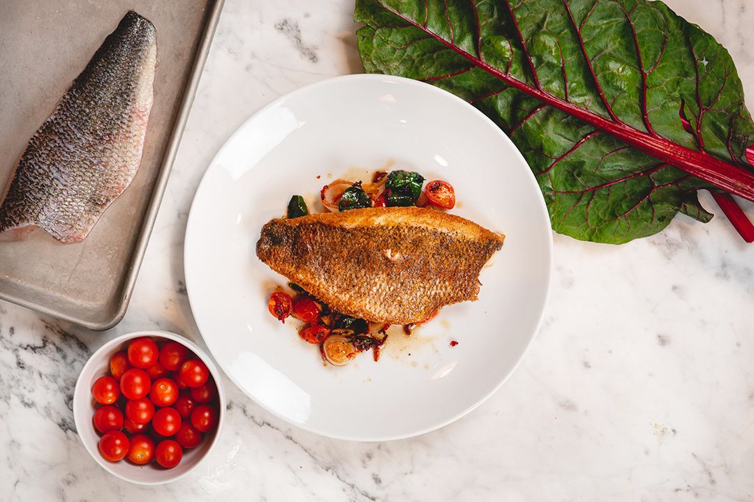 Fish Fillet with Swiss Chard & Garlic Recipe | SideChef