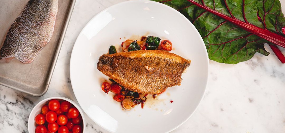 Fish Fillet with Swiss Chard & Garlic Recipe | SideChef