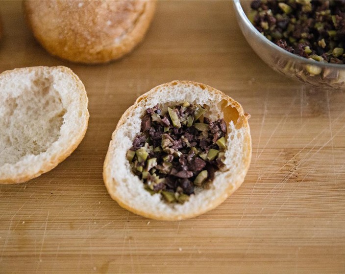 Mini Coppa and Mozzarella Muffalettas Recipe | SideChef