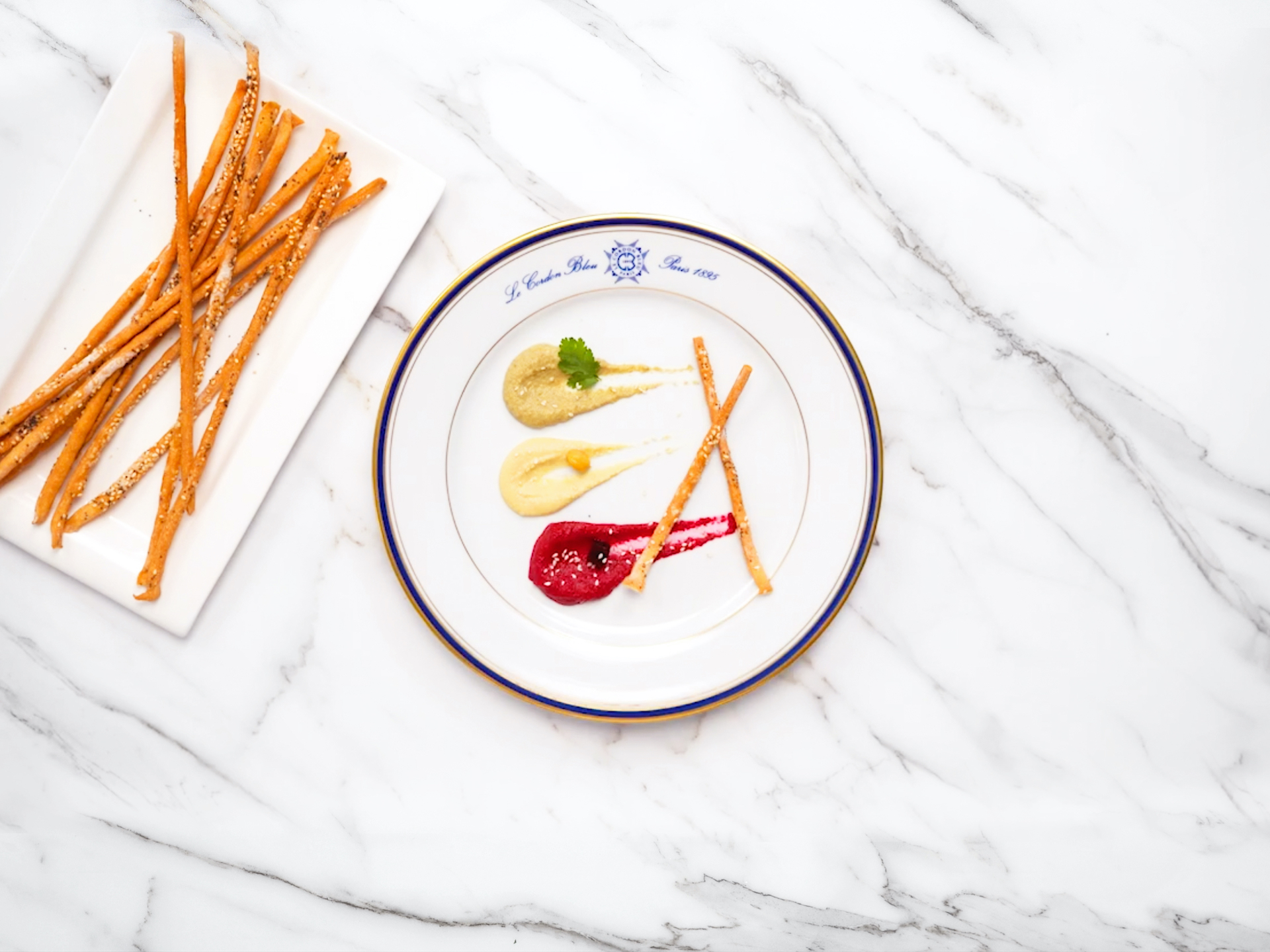 Hummus Trio: Beetroot, Artichoke, and Plain Chickpeas Recipe | SideChef
