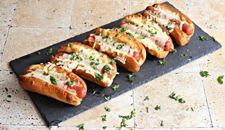 Loaded Cheesy Baked Hot Dogs Recipe | SideChef