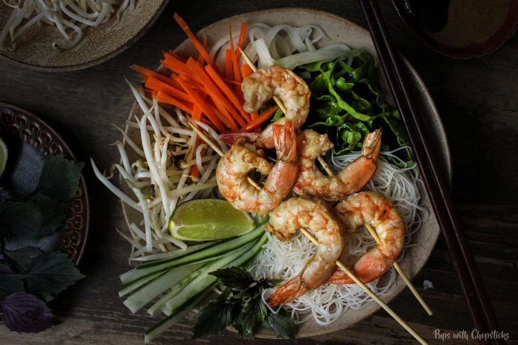 Vietnamese Grilled Shrimp Vermicelli Noodle Bowl Recipe | SideChef